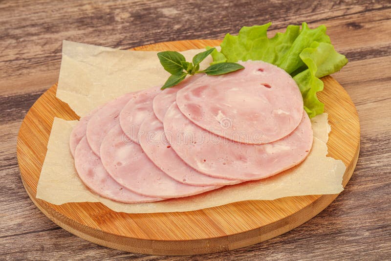 Slised Ham Snack Over Board Stock Image - Image of traditional, protein ...