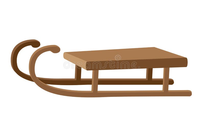 Slitta divertente illustrazione vettoriale. Illustrazione di neve ...