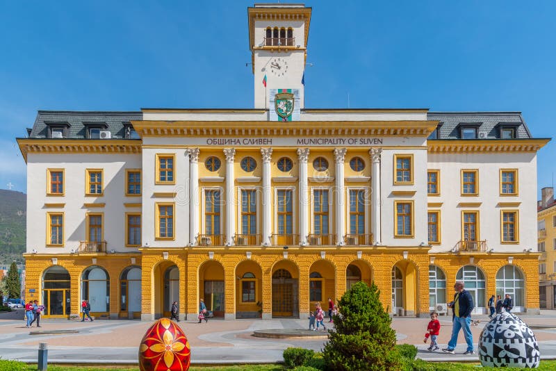 Sliven, Bulgaria, April 23, 2022: Municipality Building in Slive ...