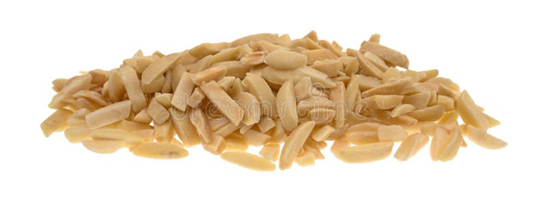 Slivered Almonds in a Small White Bowl Stock Image - Image of healthy ...