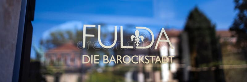 The Slogan of Fulda Germany Panorama Editorial Stock Photo - Image of ...