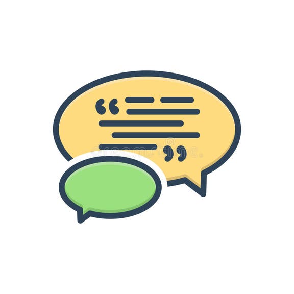 Color Illustration Icon for Slogan, Watchword and Remark Stock Vector ...