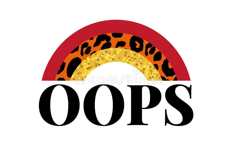 Slogan Oops Phrase Graphic Vector Leopard Print Fashion Lettering Stock ...