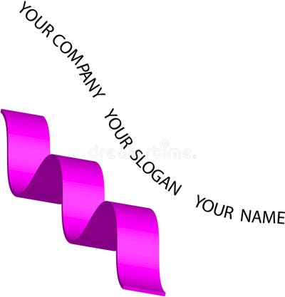 Slogan pink ribbon stock vector. Illustration of brand - 7537170