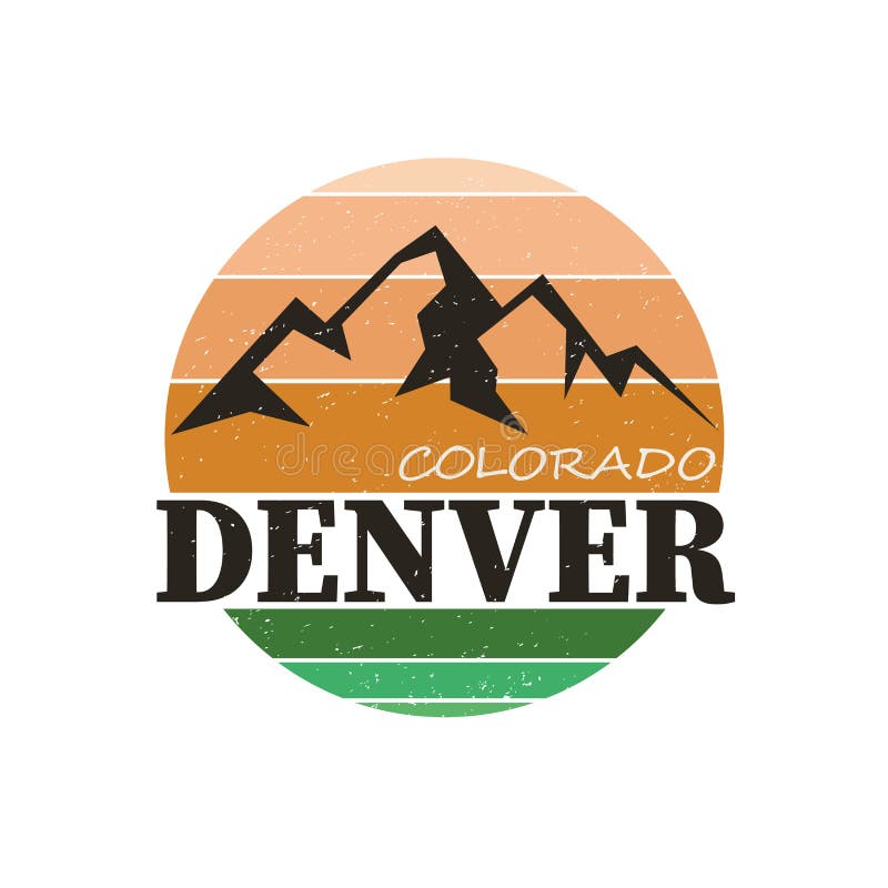 Denver Colorado Logo. Vector and Illustration on a White Background ...