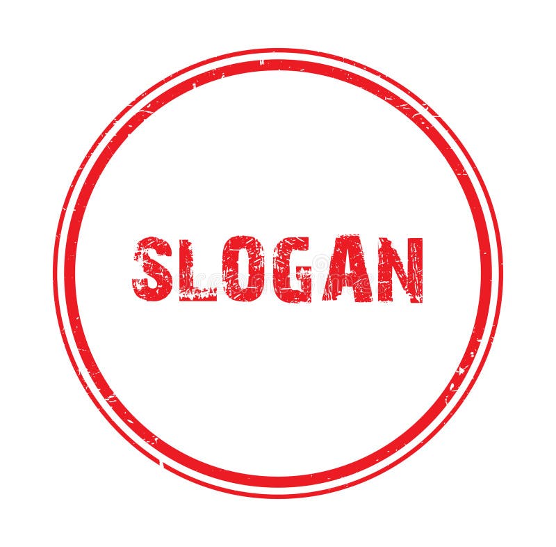 Slogan stamp on white stock illustration. Illustration of tagline ...
