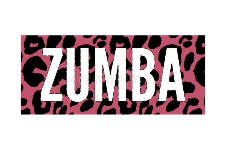 Slogan Zumba Dance Studio. Multicolor Sliced Word Stock Vector ...
