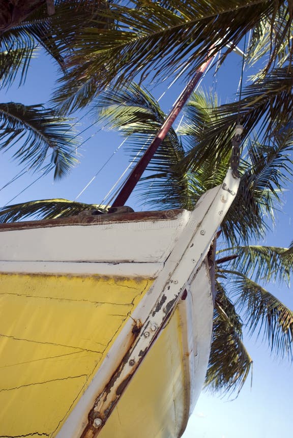 Sloop stock image. Image of marine, damaged, island, coconut - 1868605