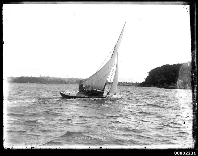 Sloop AUSTRALIA Under Sail, Sydney Harbour Picture. Image: 221468771
