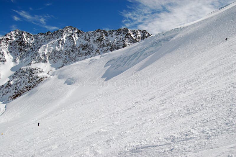 Slope of the glacier stock image. Image of sports, skier - 13764961