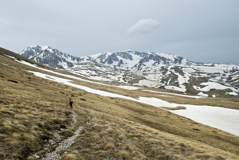 Slope of a hill stock image. Image of hike, clouds, panoramic - 11465675