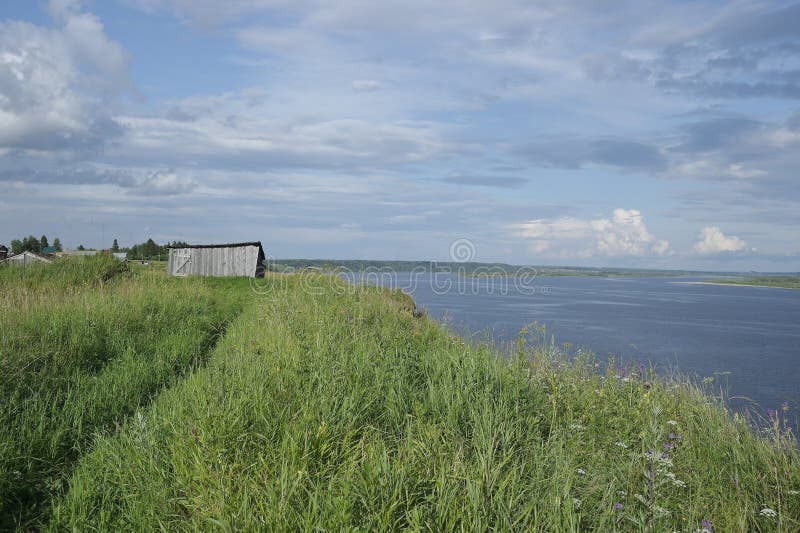 The Slope of the Hill by the River Stock Photo - Image of clear, river ...