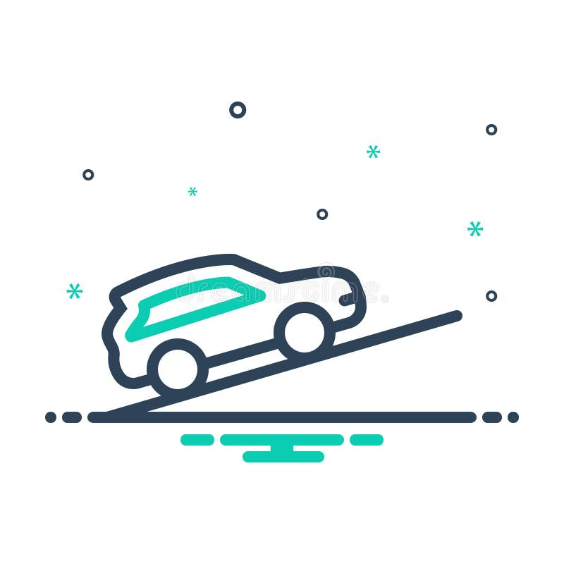 Mix Icon for Slope, Hillside and Downgrade Stock Vector - Illustration ...