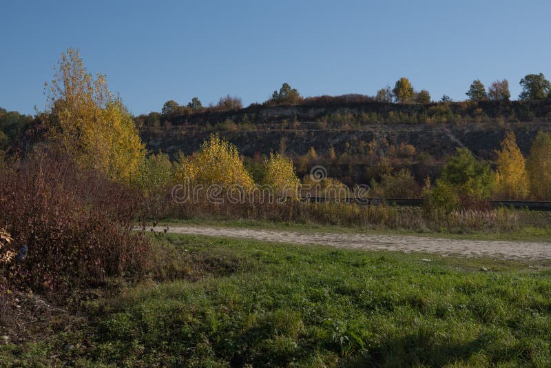 Slope of a Limestone Quarry Stock Image - Image of landscape, place ...
