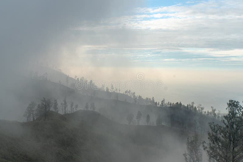 Slope of mount Ijen stock photo. Image of mount, slopes - 144380916