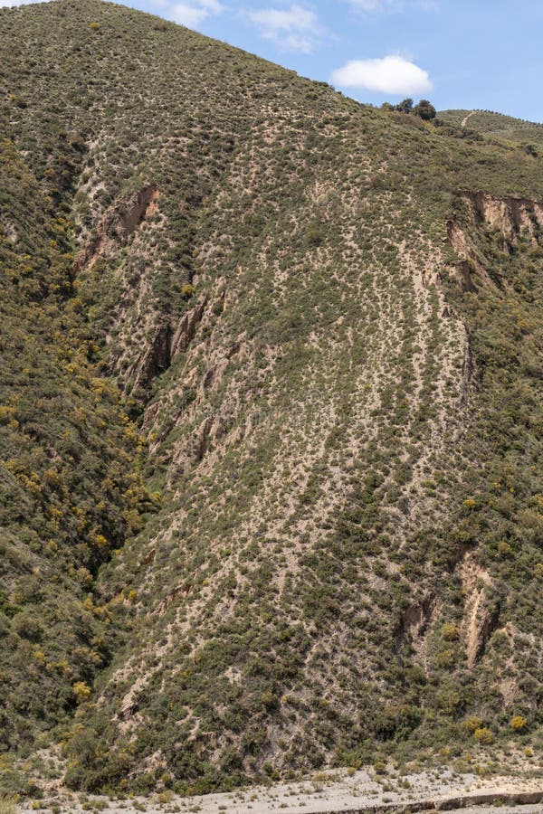 Slope of a Mountain in the South of Granada Stock Image - Image of ...