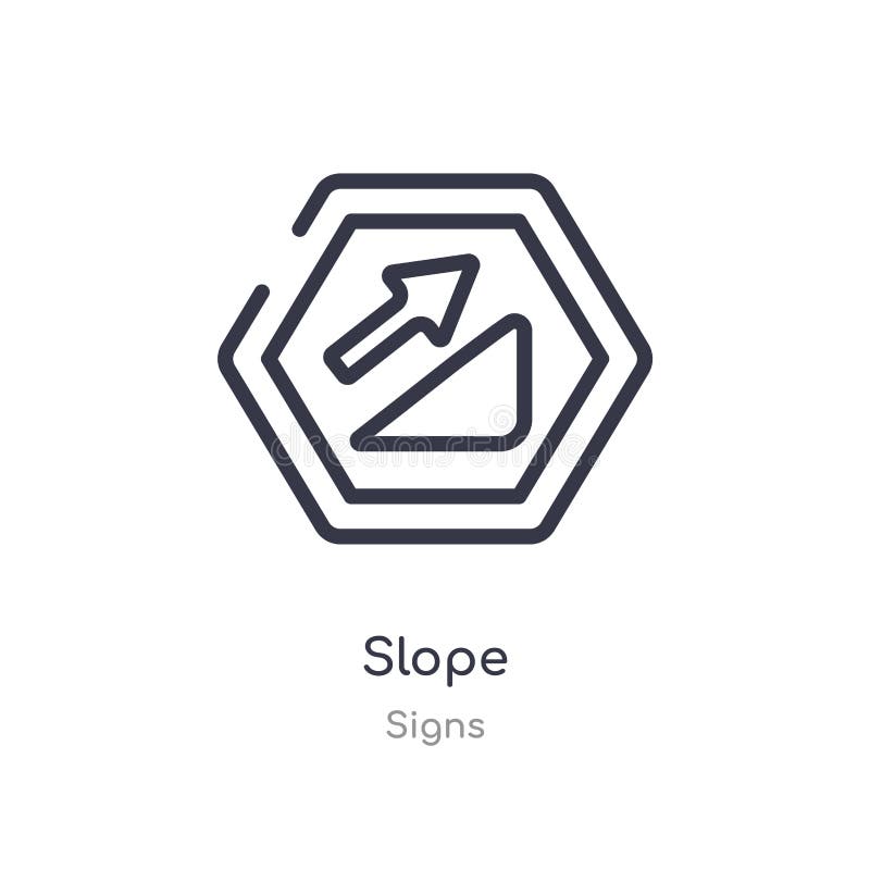 Slope Isolated Icon. Simple Element Illustration from Traffic Signs ...