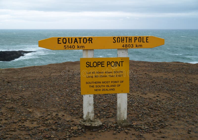 Slope point stock image. Image of yellow, sign, rock - 25780719