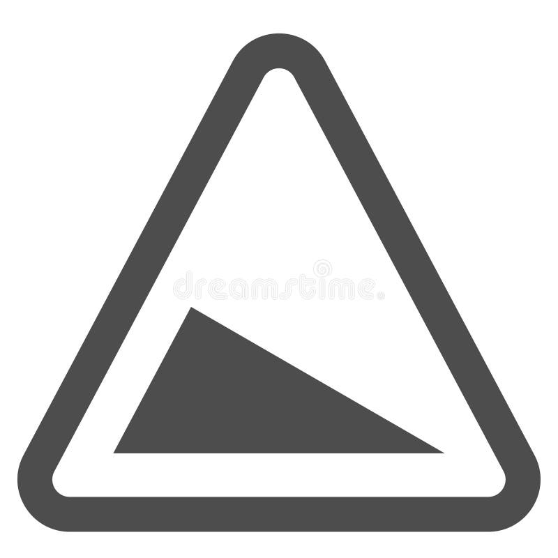 Slope Sign Vector Icon on White Background. Flat Vector Slope Sign Icon ...