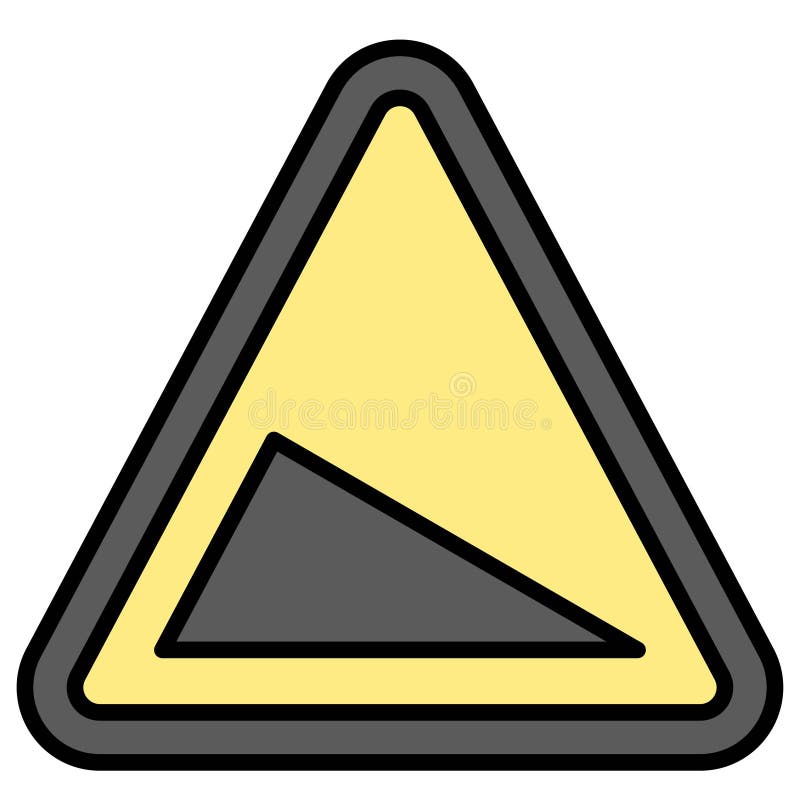 Slope Sign Vector Icon on White Background. Flat Vector Slope Sign Icon ...
