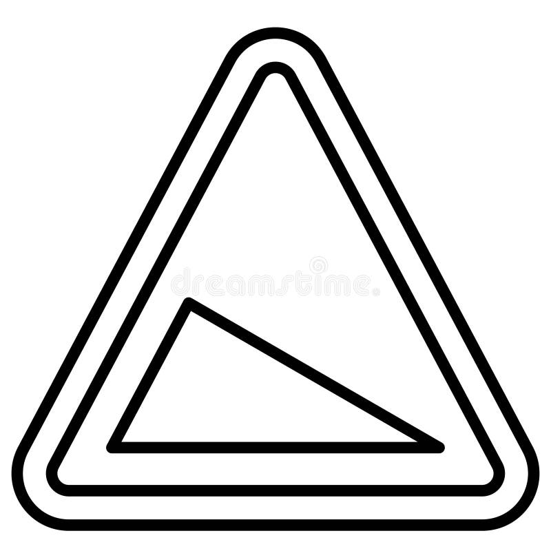 Slope Sign Vector Icon on White Background. Flat Vector Slope Sign Icon ...