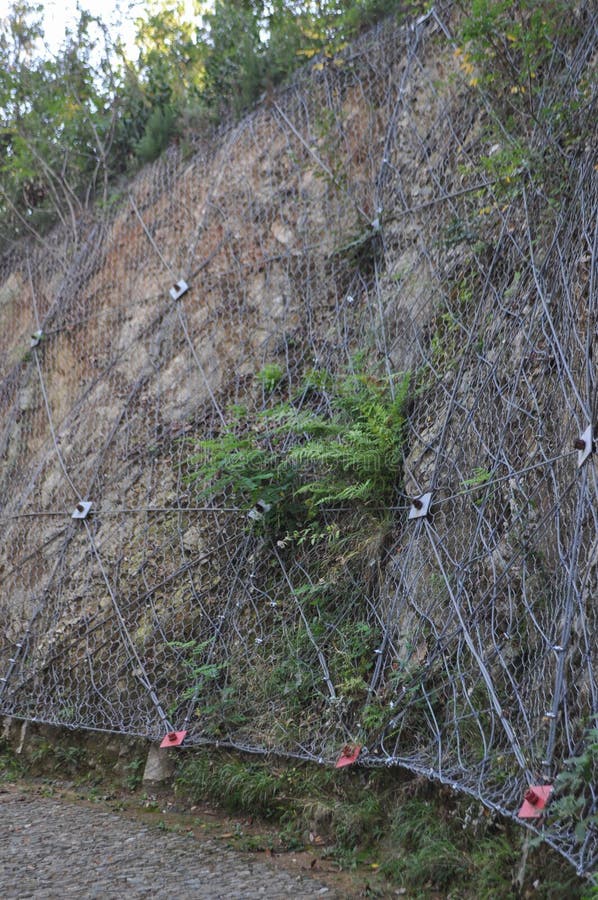 Slope stabilisation net stock photo. Image of slope - 325382490