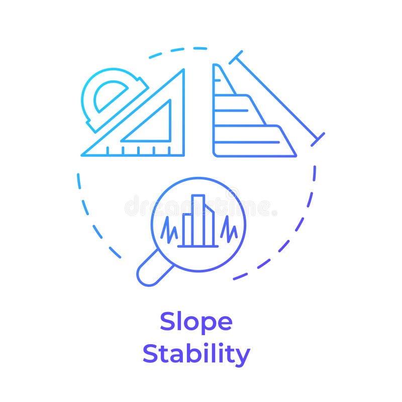 Slope Stability Blue Gradient Concept Icon Stock Vector - Illustration ...