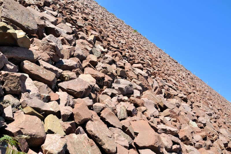 Slope Of Water Dam Made In Stone Picture. Image: 16786757