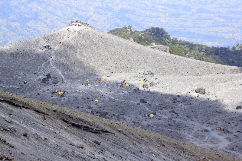 On the Slopes Approaching the Peak of Mount Merapi Stock Photo - Image ...