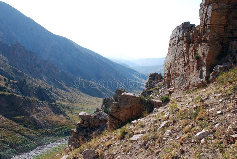 Slopes in the Mountains of Uzbekistan in August Stock Image - Image of ...