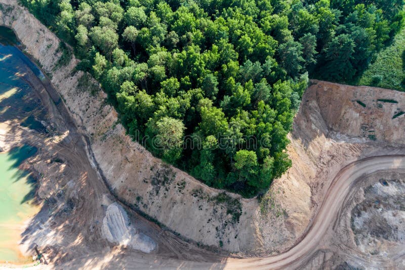 The Slopes of a Sand Pit on the Border with the Forest Stock Image ...