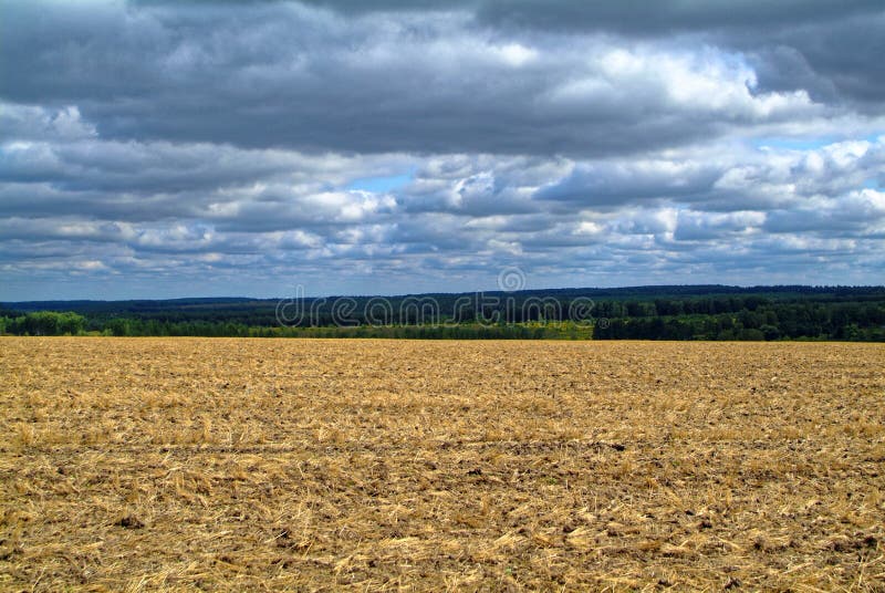 Sloping Field in Autumn in Russia Stock Image - Image of countryside ...