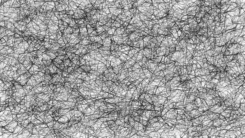 Hand Drawn Curved Lines Chaos Scrawls. Random Chaotic Pattern. Abstract ...