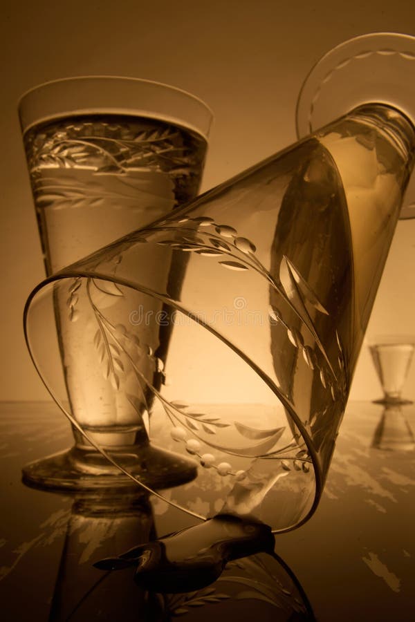 Sloshing and Tippy Crystal Goblet Stock Photo - Image of sloshing ...