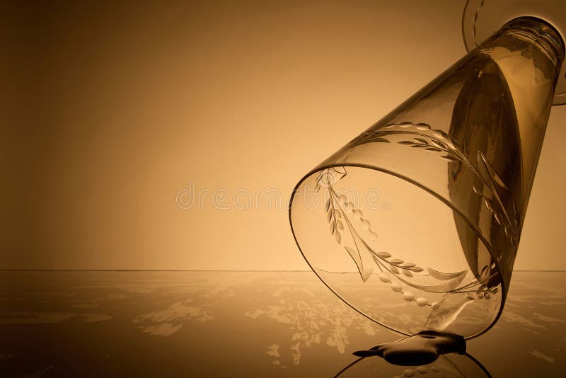 Sloshing and Tippy Crystal Goblet Stock Photo - Image of wabbly ...