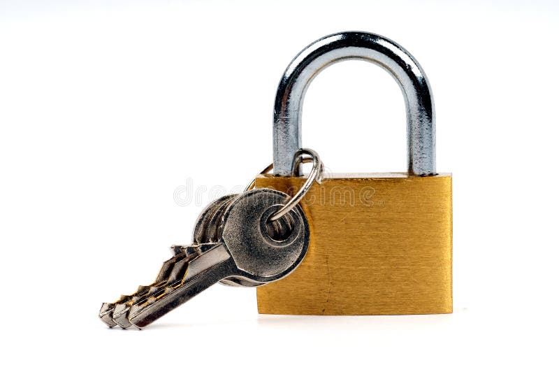 Zeer Belangrijk Die Slot Met Ketting Wordt Gesloten Stock Afbeelding ...