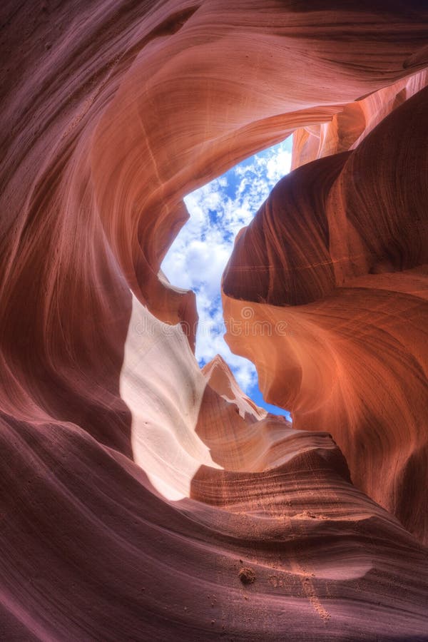 Slot Canyon with Sky stock photo. Image of eroded, natural - 71473816