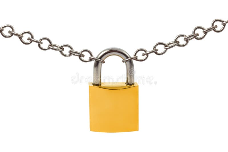 Slot en ketting stock afbeelding. Image of concepten, zaken - 8514221