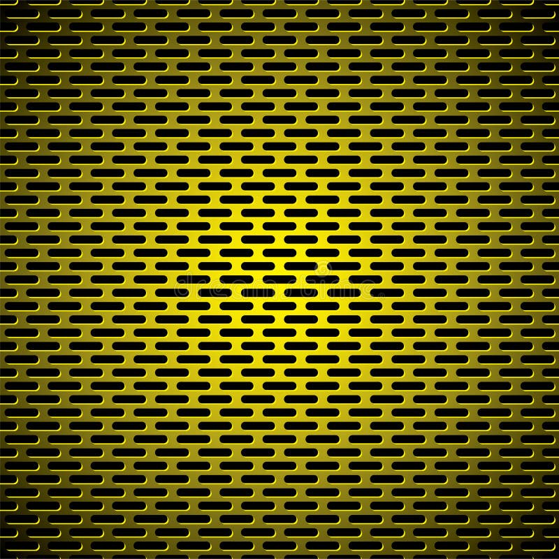 Slot Grill Gold Metal Background Stock Vector - Illustration of steel ...