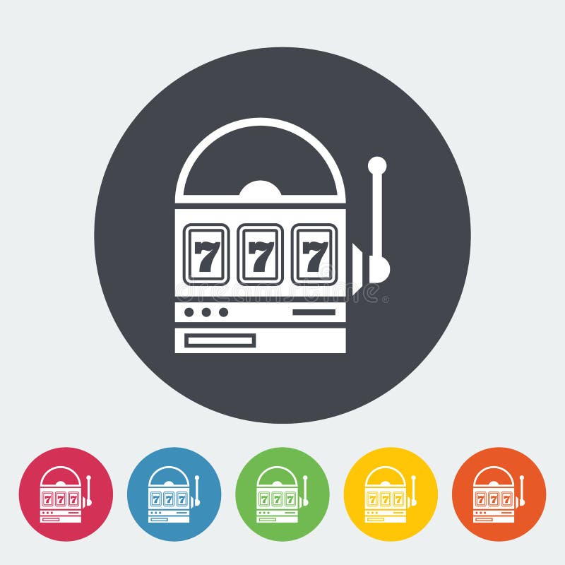 Slot icon stock vector. Illustration of number, machine - 89761382