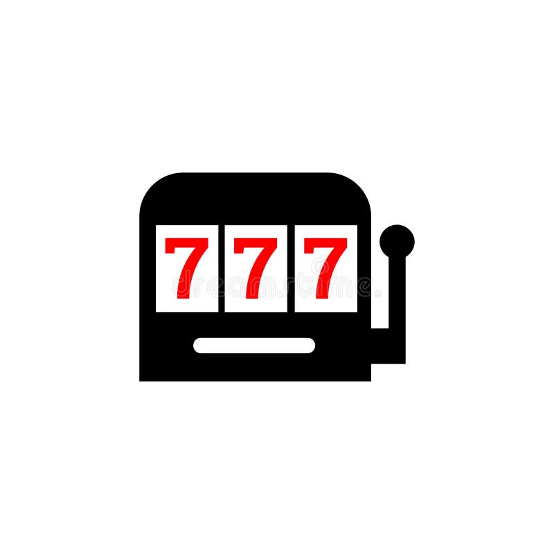 Slot Machine Black Sign Icon and 777 Sign. Vector Illustration Eps 10 ...