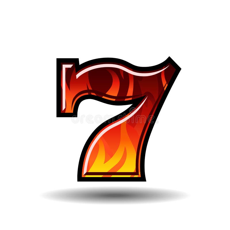 Slot Machine Blazing Seven Color Vector Illustration Stock Vector ...