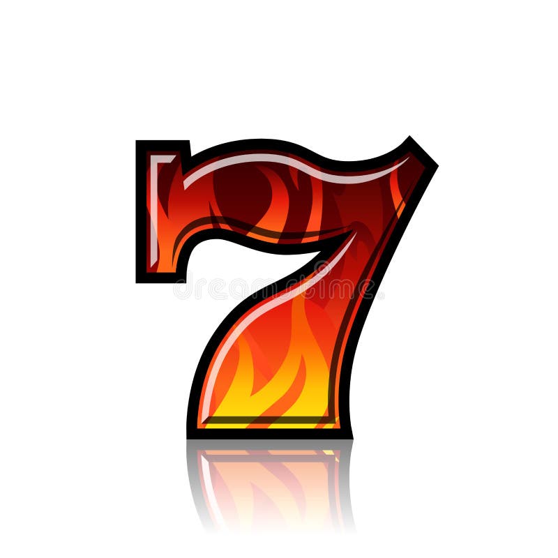 Slot Machine Blazing Seven Color Vector Illustration Stock Vector ...