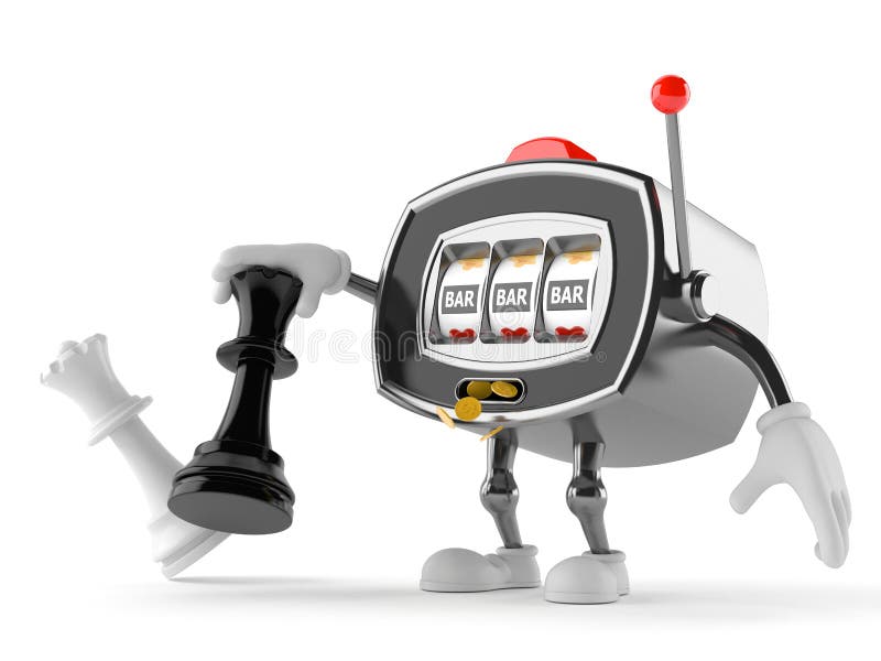 Slot Machine Character Playing Chess Stock Illustration - Illustration ...