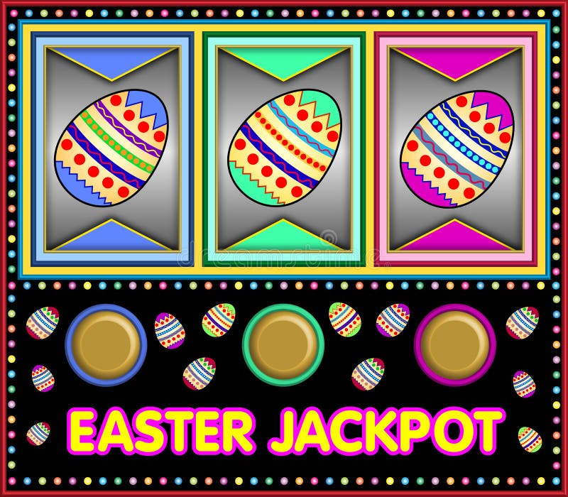 Slot Machine with Easter Jackpot Stock Vector - Illustration of ...