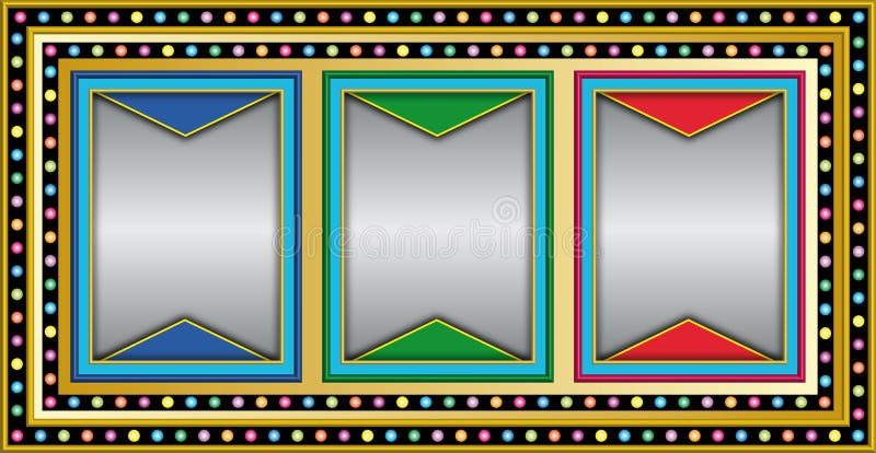 Slot Machine with Empty Frames Stock Vector - Illustration of gambling ...