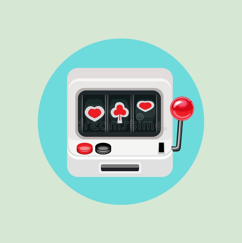 Slot Machine Flat Icon Design Stock Vector - Illustration of heart ...