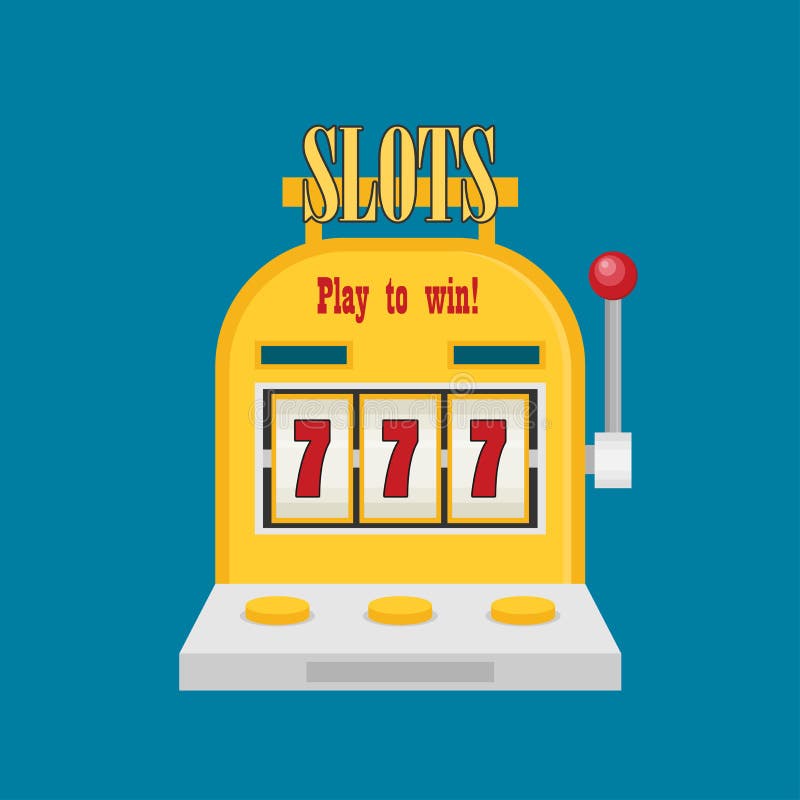 Slot Machine in Flat Style. Vector Illustration Stock Vector ...
