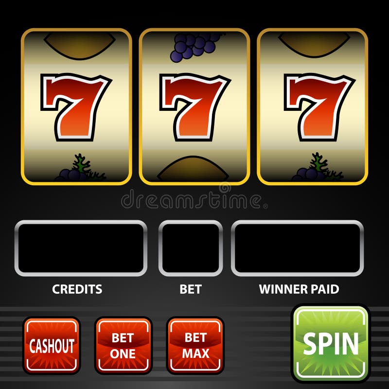 Slot Machine Fortunate Sette Illustrazione Vettoriale - Illustrazione ...