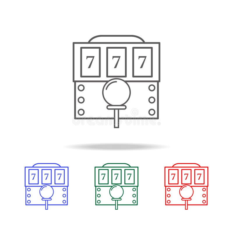 Slot Machine Icon. Elements in Multi Colored Icons for Mobile Concept ...